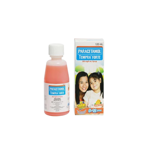 Tempra Forte (Paracetamol) 250mg/5ml Syrup 120ml strawberry | Shield ...